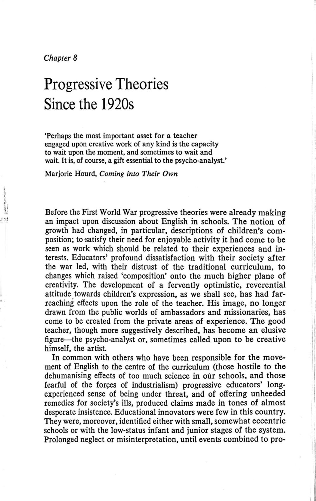 Progressive Theories Since the 1920s – garyhollingsbee.com